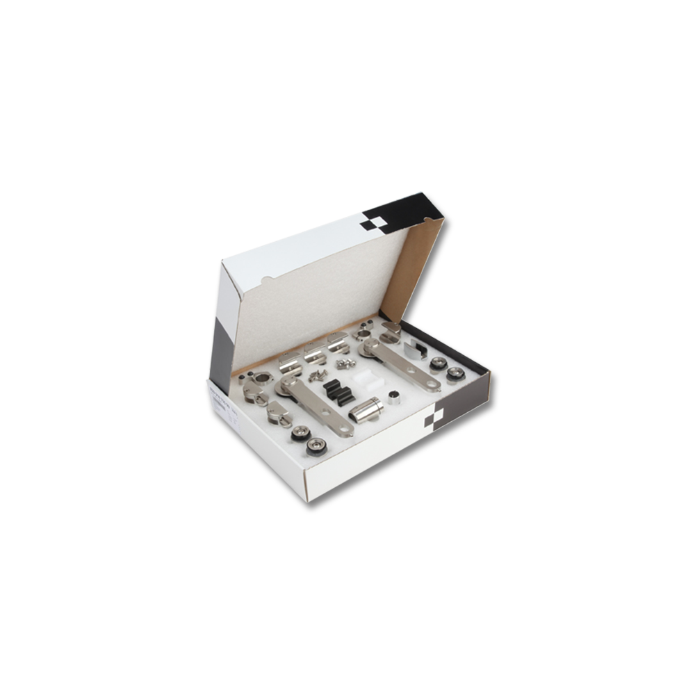 DORMA Manet Compact 5.1 Schiebetürset mit versenkten Punkthaltern ...