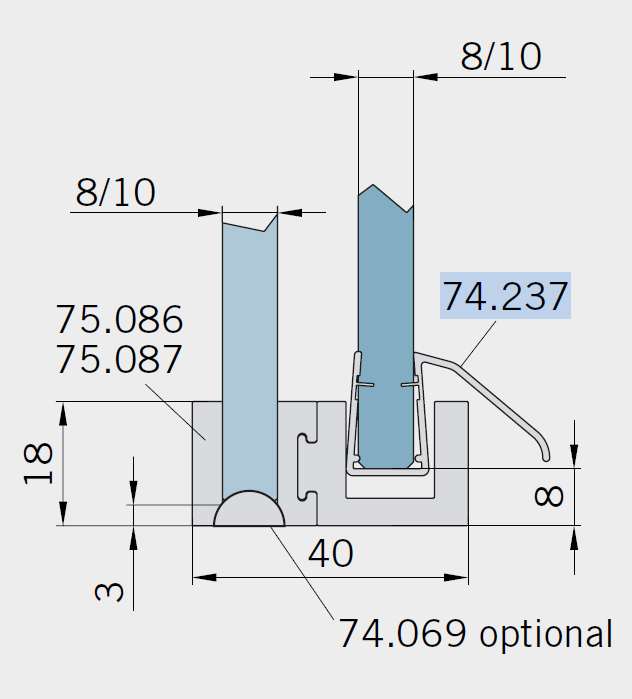 Wasserabweiser SF 740 Premium, für 8 - 10 mm Glas | bestellen