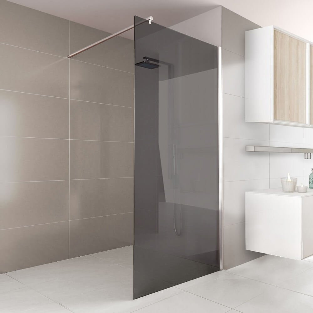 Walk-In Dusche WI-700 mit Klarglas und Seitenteil
