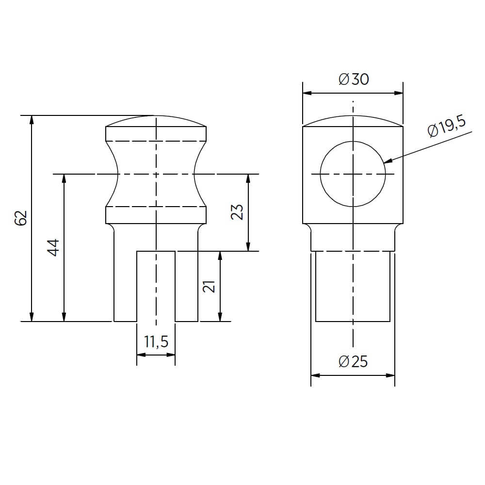 T-Verbinder als Mittelverbinder ROUND, in glanzverchromt | bestellen