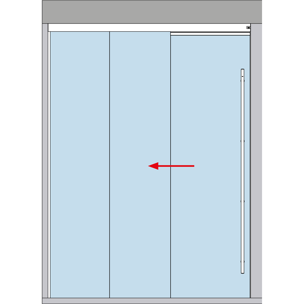 DORMA MUTO Premium Telescopic 80 SET zur Deckenmontage 2flgügelig mit ...