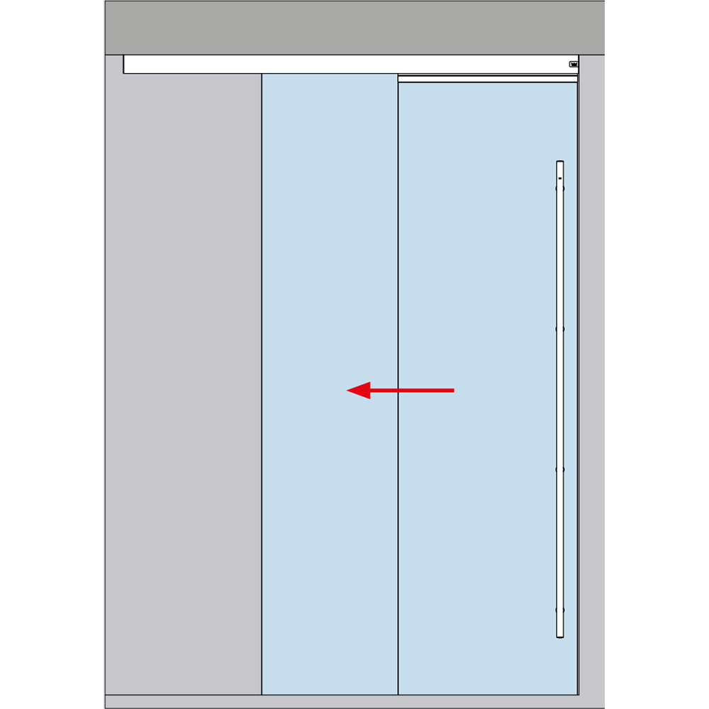 DORMA MUTO Premium Telescopic 80 SET 2flügelig zur Deckenmontage ...