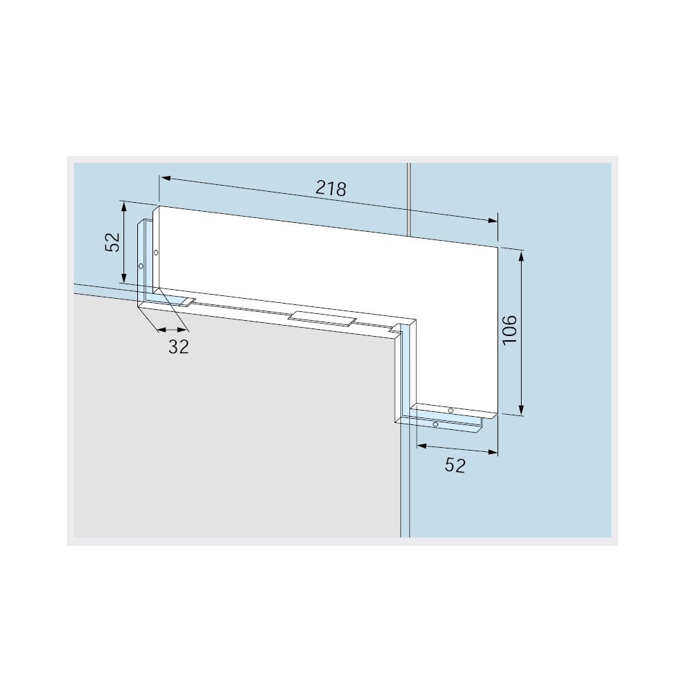 DORMA Universal GK 40 Winkeloberlichtgegenkasten | bestellen