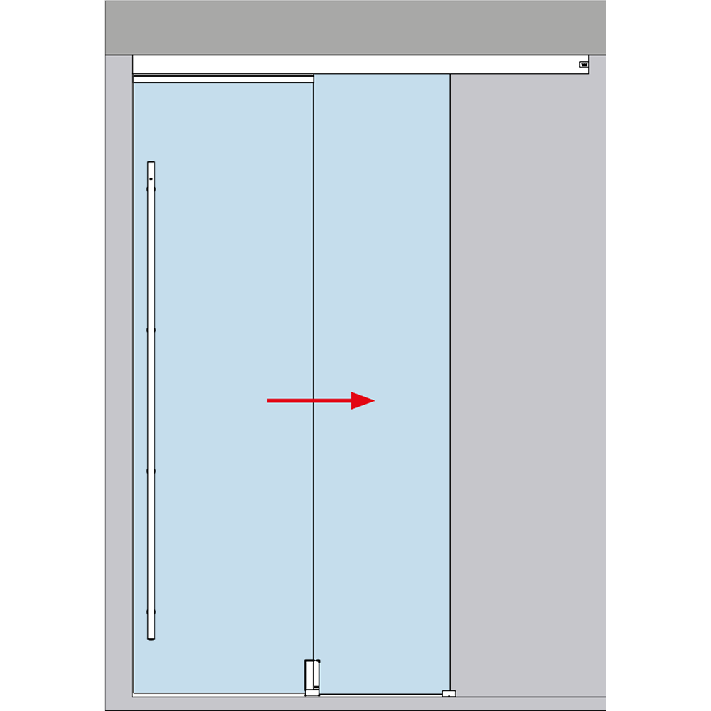 DORMA MUTO Premium Telescopic 80 SET 2flügelig zur Deckenmontage ...