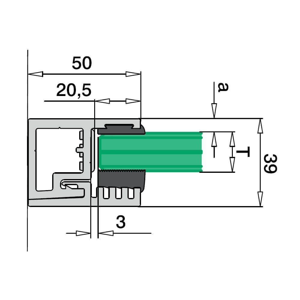 Q-railing Easy Glass View Profilset für Französischen Balkon, Wandmontage